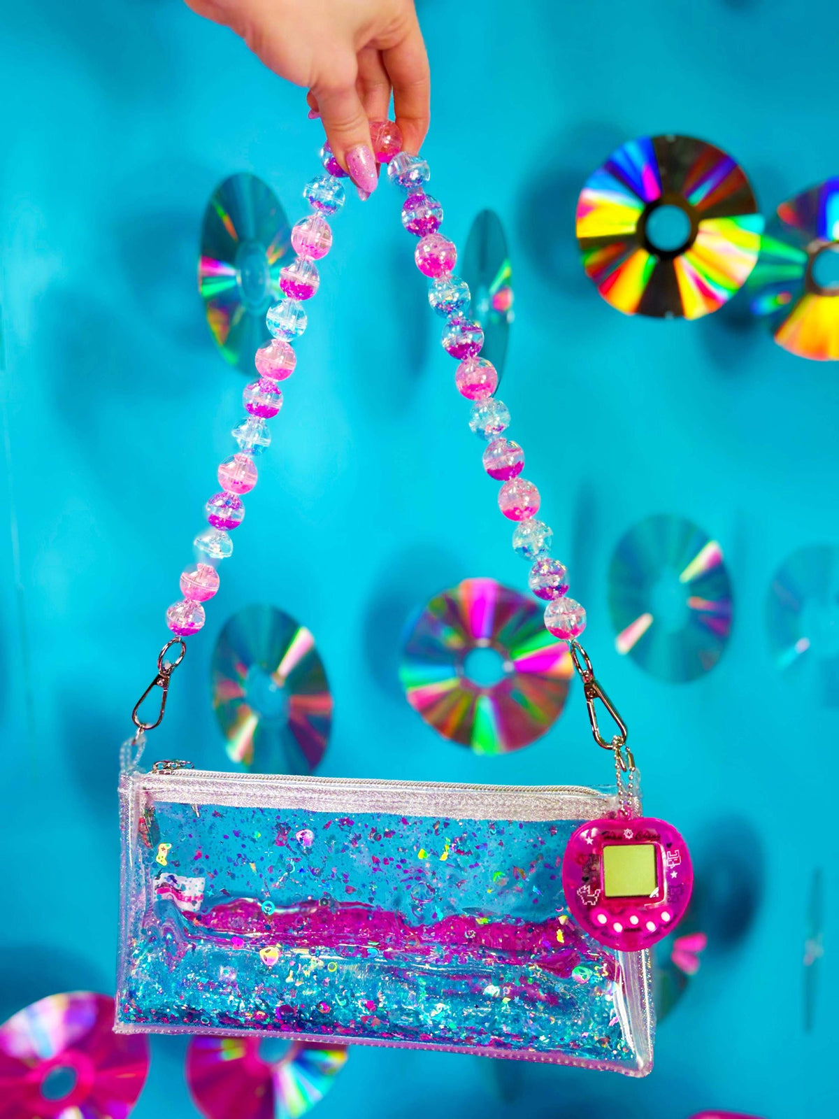 Glitter Goo Mini Zip Purse – Pixel Pop | Electric Bubblegum